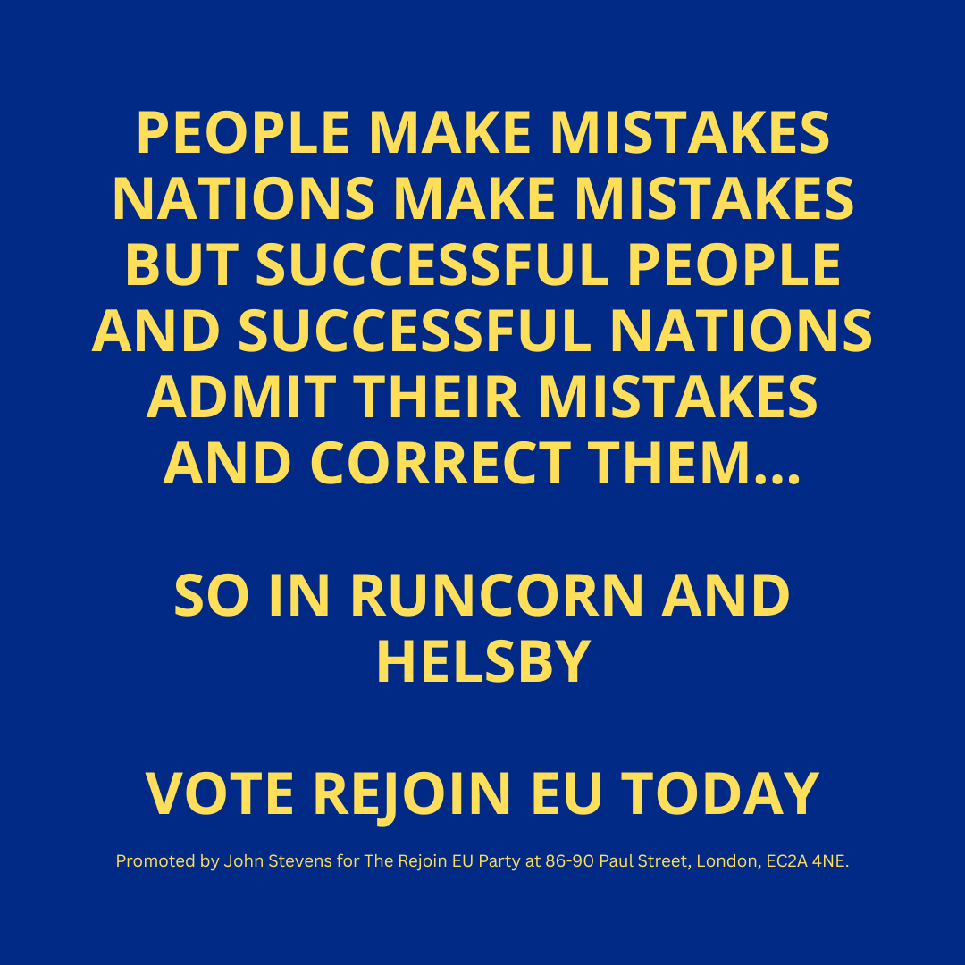 A final polling day message from John Stevens, Rejoin EU Party ...